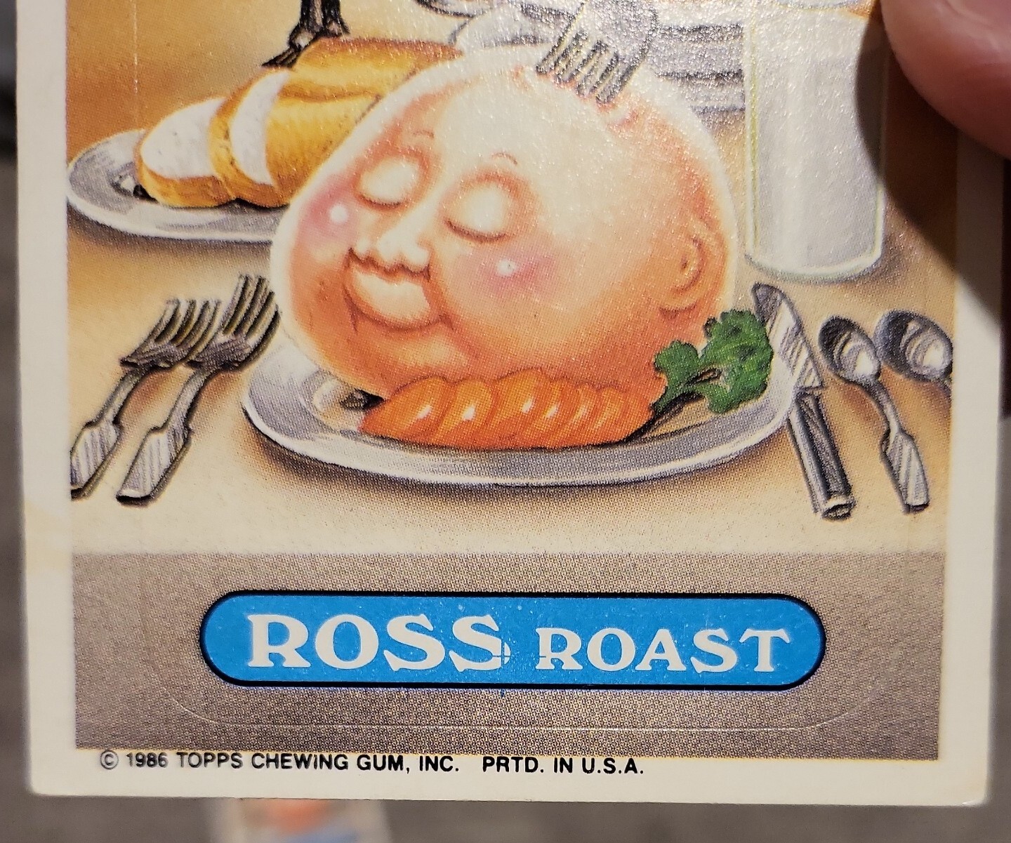 Rare GPK Garbage Pail Kids Series 5 Mel Meal/Ross Roast-Printing Error ...