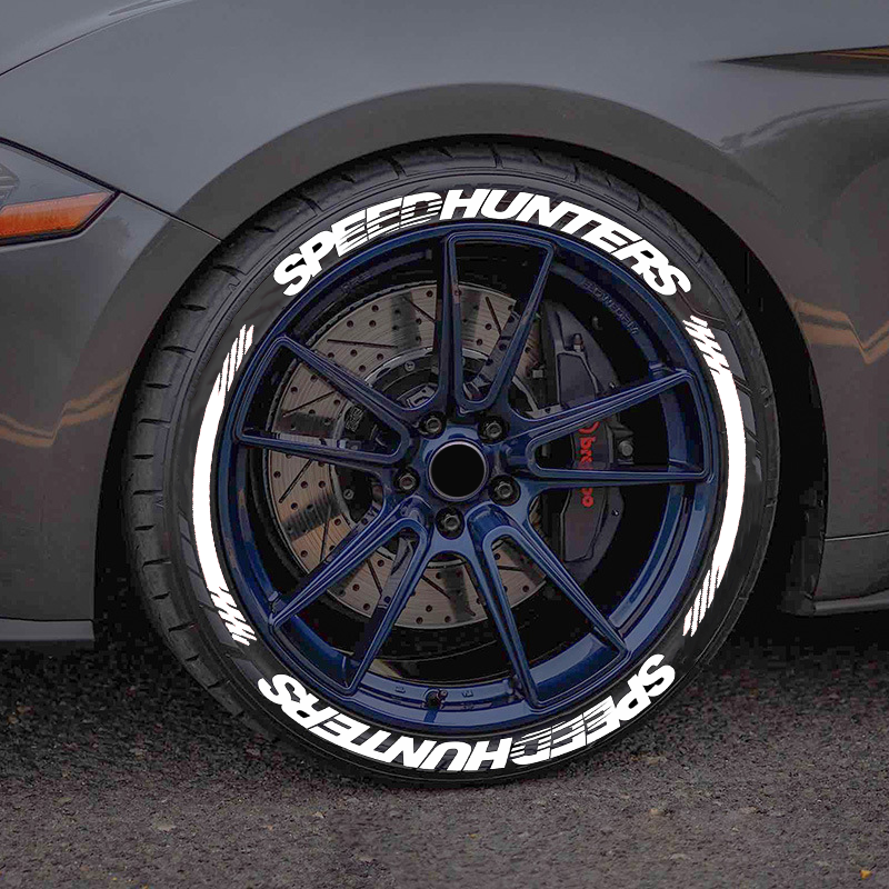 SPEEDHUNTERS Tire Lettering Sticker 1.38'' 15''-24'' White Permanent ...