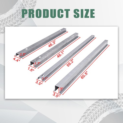 4x Truck Bed Support Rails For 99-17 Ford Super Duty F250 F350 8ft Bed ...