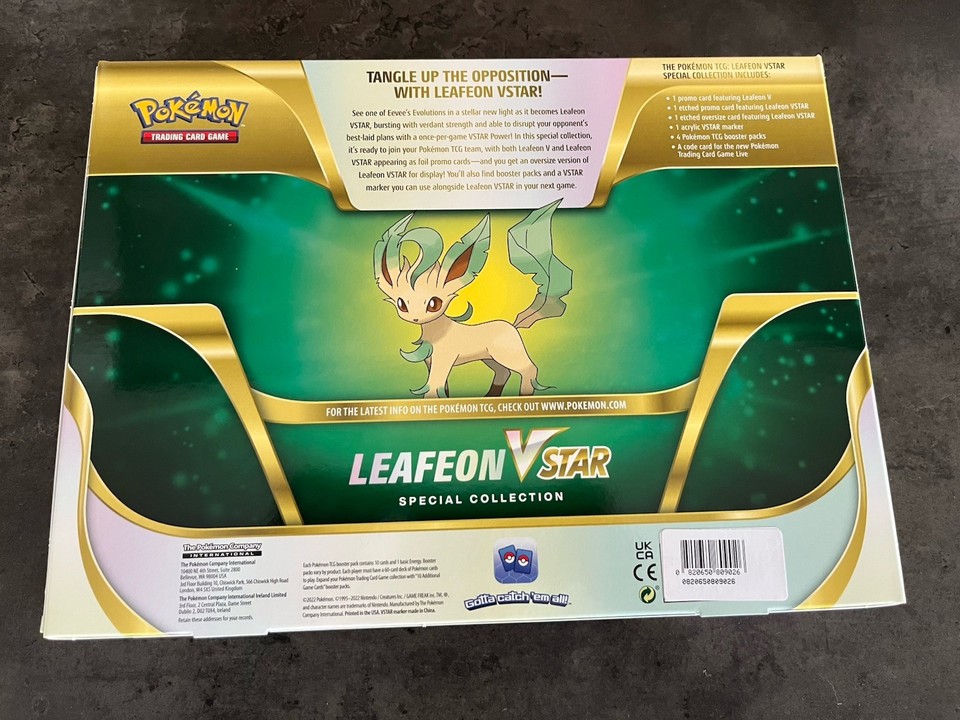 Pokémon TCG Leafeon V Star Special Collection Box New Sealed | eBay UK