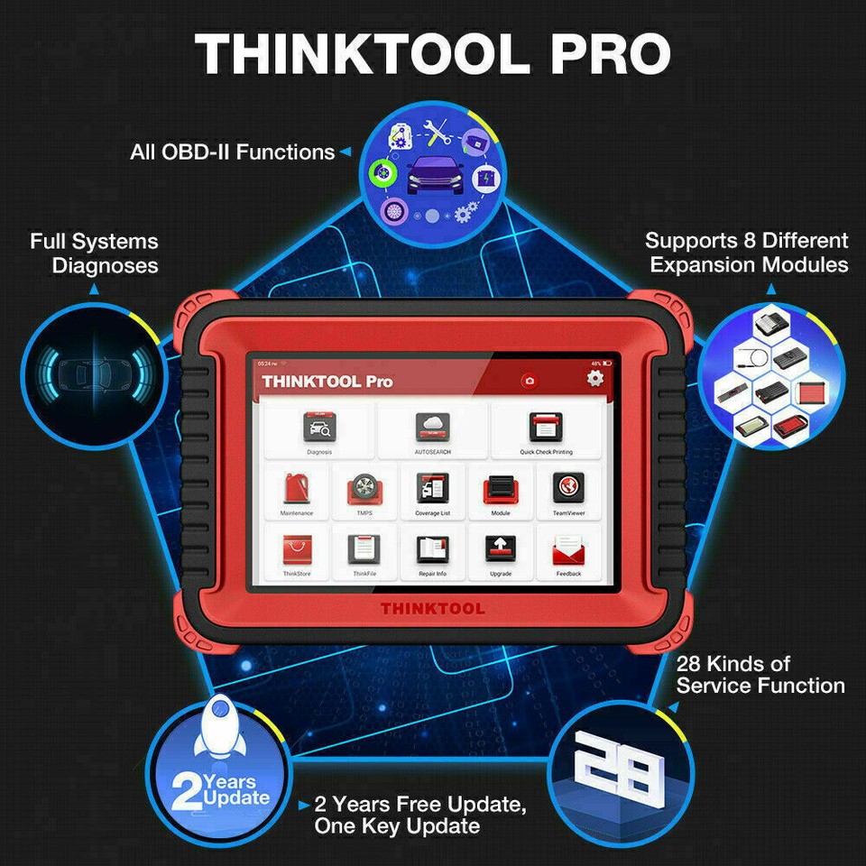 2025 THINKCAR Thinktool PRO 5 Car Diagnostic Scanner Key Coding ...
