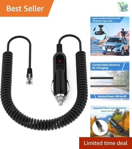 Reliable Radar Detector Charging Cable with Coiled Design & RJ11 Plug ...