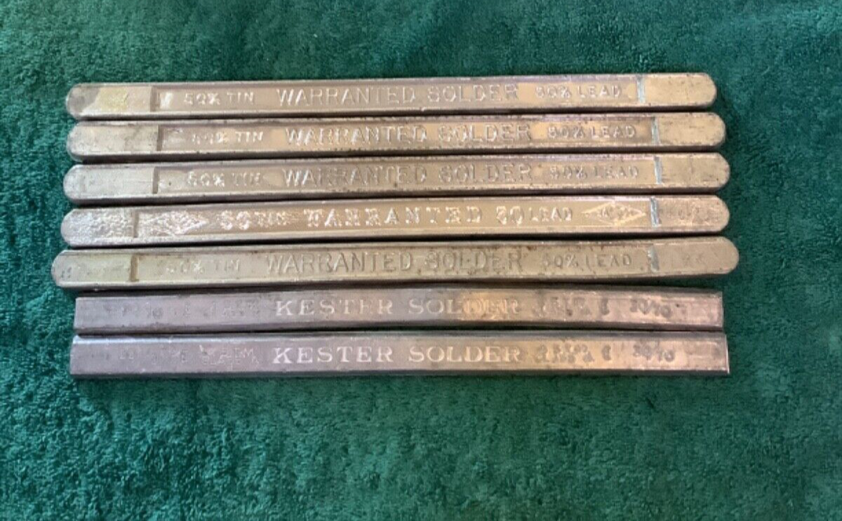 7 lbs. 13 oz. of bar solder Kester, other 50/50 & 30/70 | eBay