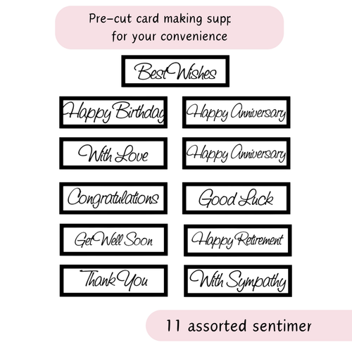 22 Mixed Sentiments Greetings Card Making Banners Embellishments Craft ...