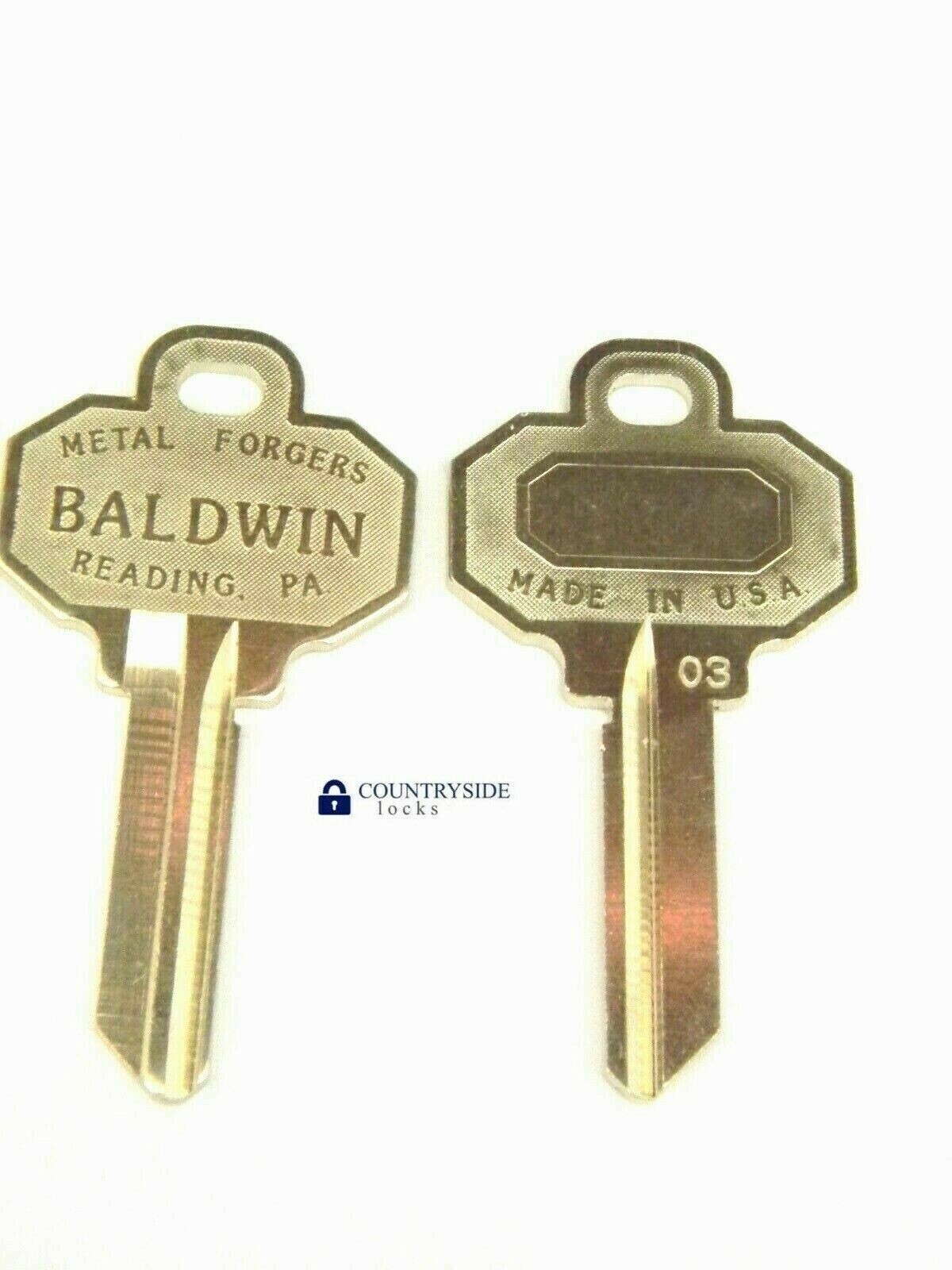 2 Brand New BALDWIN 5 PIN KEY BLANKS Model Number BAL8335152 (2 KEYS ...