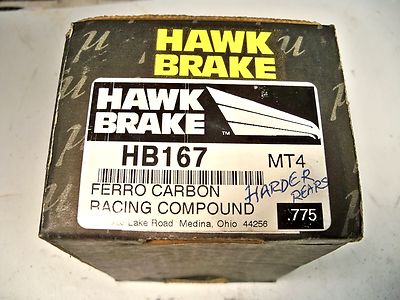 NEW Brembo rear brake pads HAWK HB167 MT4 19MM Nascar Late Model arca ...