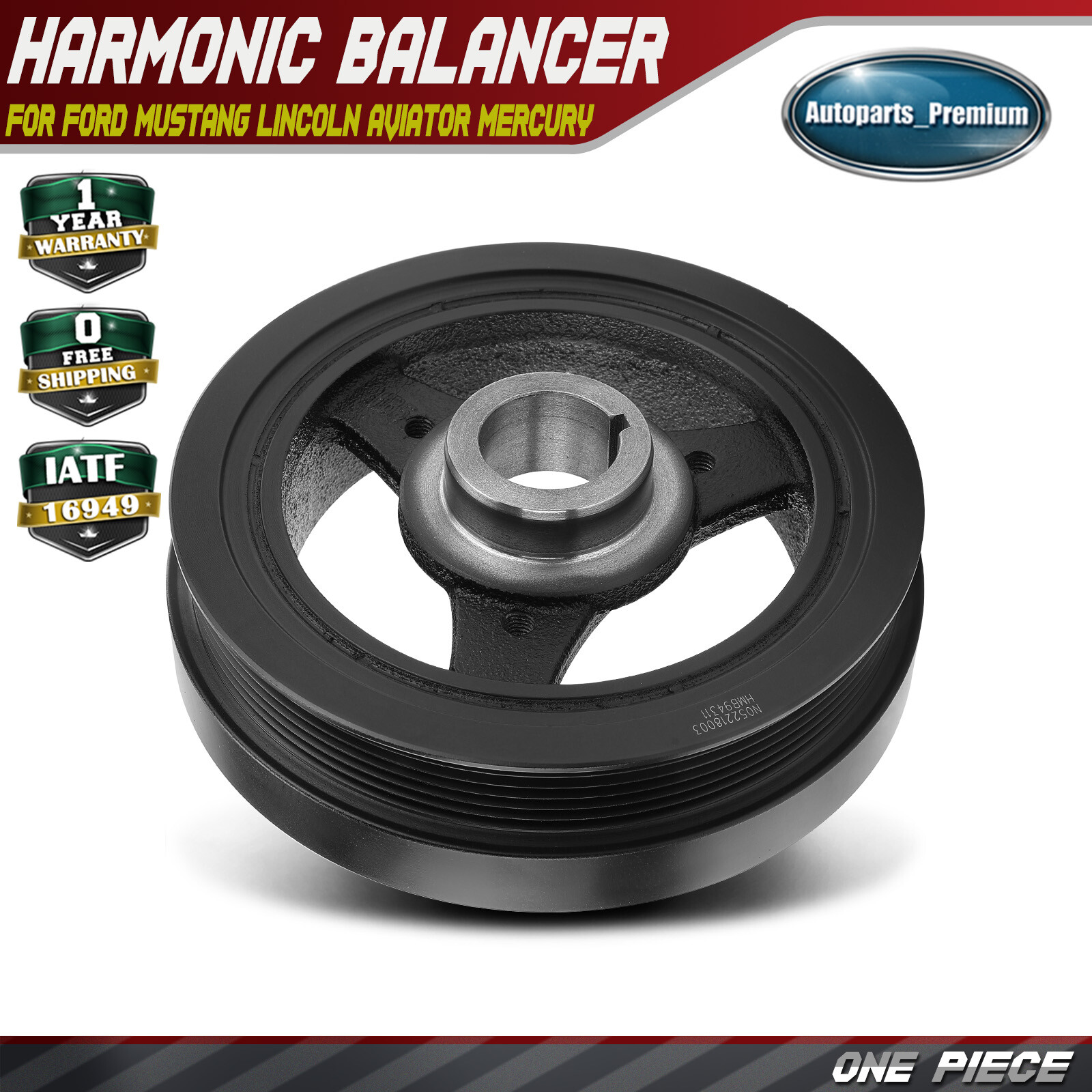 Engine Harmonic Balancer for Ford Explorer 02-04 Lincoln Town Car 01-11 ...