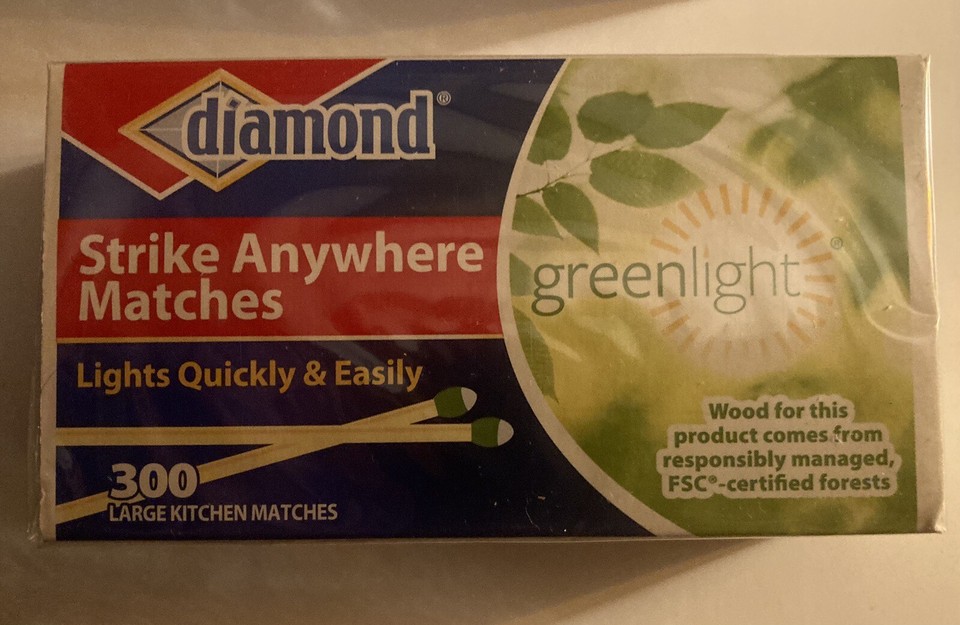 (3 boxes) (300 per box)Vintage Diamond Strike Anywhere Matches Fast ...