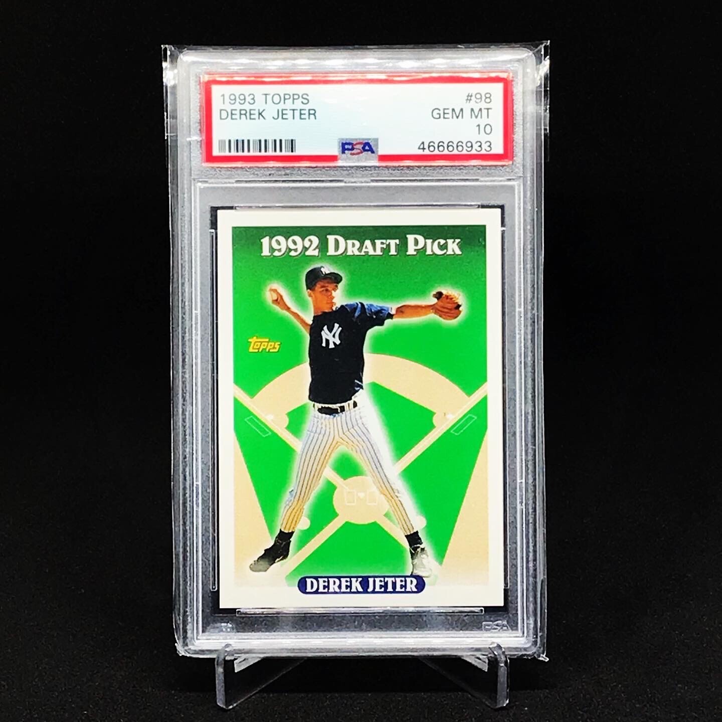1993 Derek Jeter Rookie Topps Draft Pick Dead Center PSA 10 Flagship📈 ...