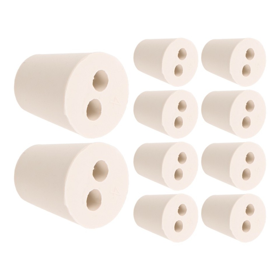 10 Pcs Rubber Experimental Stopper Lab Stoppers with Hole Bottle | eBay