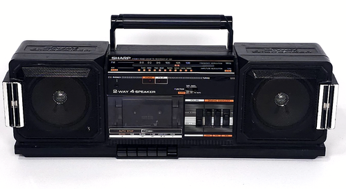 Vtg Sharp GF-330 Stereo Ghetto Blaster Boombox Radio Cassette ~ Works ...