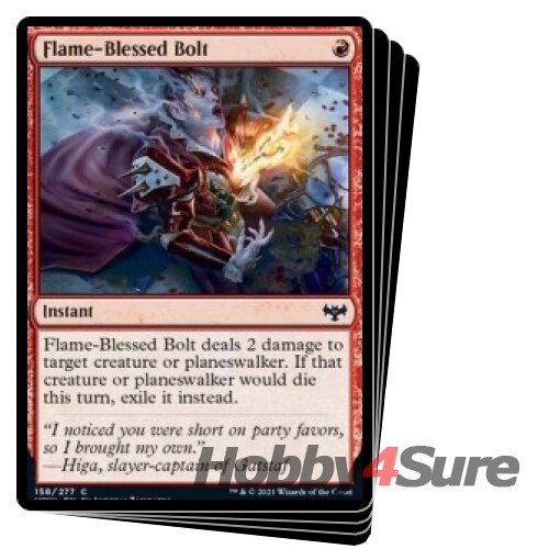 Flame-blessed Bolt X4 M/NM Magic: The Gathering MTG Innistrad: Crimson ...