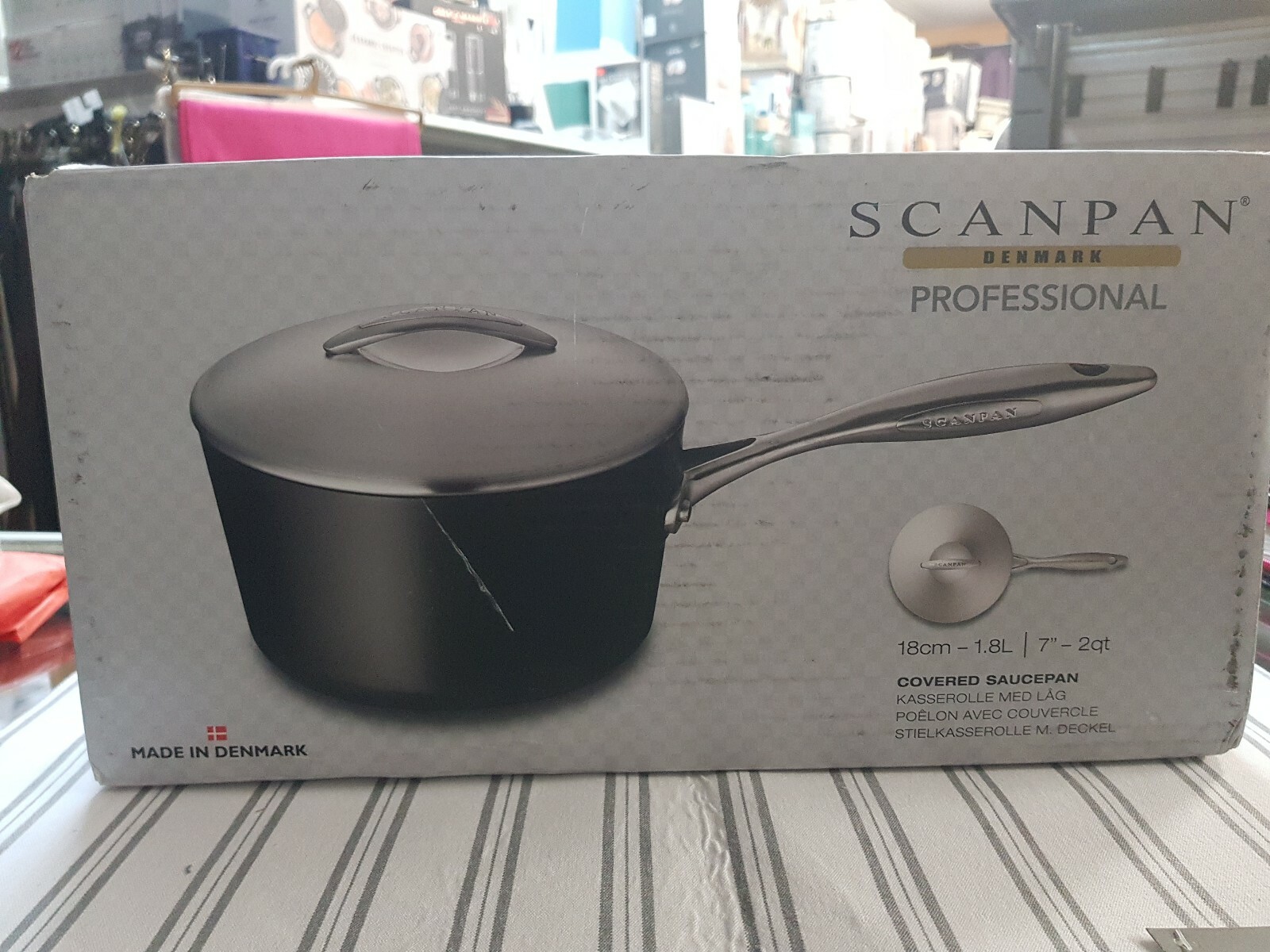 SCANPAN Professional 2 Quart Covered Saucepan Ceramic Titanium Nonstick ...
