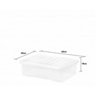 32L Wham Crystal Clear Plastic Storage Container Boxes with Secure Clip ...