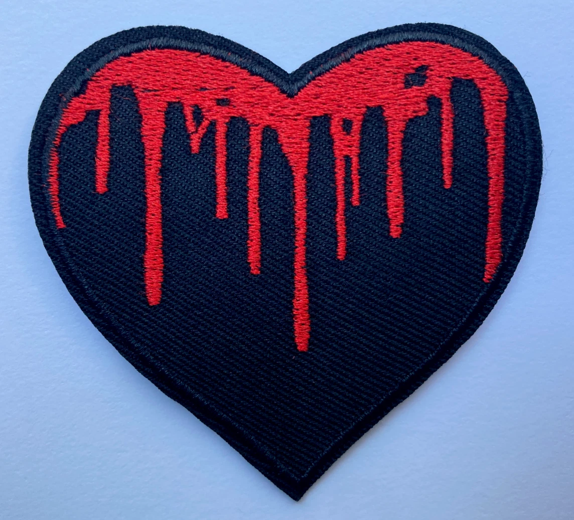 Black Broken Bleeding Heart