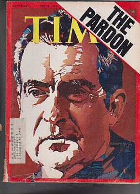 Time Magazine Gerald Ford Richard Nixon the Pardon September 16 1974 | eBay