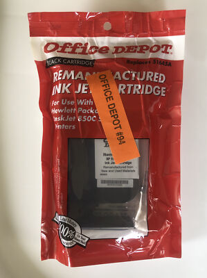 Office Depot 51645A Remanufactured Black Cartridge Hp DeskJet 850c | eBay