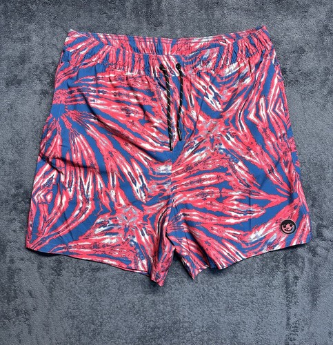 NEFF Performance Shorts Swim Trunks Men's XL Blue Red Tie Dye USA ...