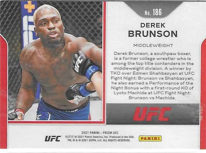 Derek Brunson Prism UFC 2022 (F729) | eBay