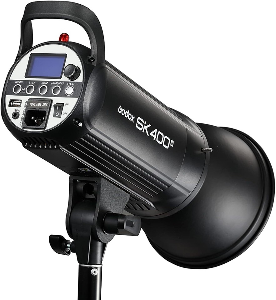 US Godox SK400II 400W Wireless 2.4G X System Studio Flash Strobe Light ...