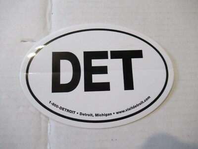 DET Detroit Michigan Bumper Sticker #2 | eBay