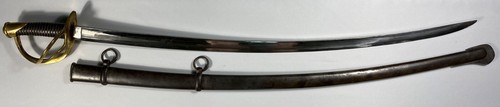 US Model 1840 Heavy Cavalry (Dragoon) Saber with Scabbard by Ames (1856 ...