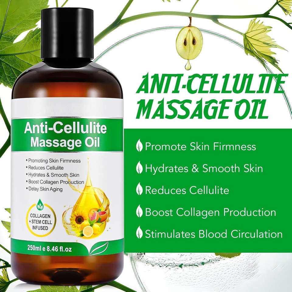 250ml Anti Ce-llulite Massage Oil-Firming Body Oil, Moisturizes and ...
