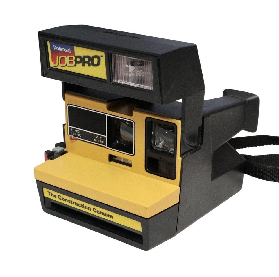 Polaroid JOB PRO Instant Film Camera With Strap 600 Untested VTG Yellow ...
