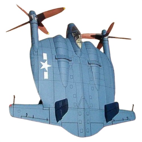 1:32 US XF5U-1 Flying Pancake Fighter Plane 3D Paper Model Puzzle Set ...