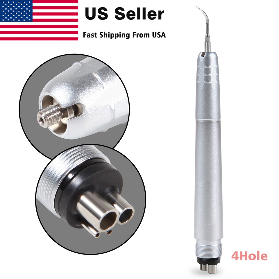 Dental Ultrasonic Air Scaler Handpiece 2&4Hole w 3Tips&Scaler Tips ...