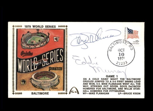 Doug DeCinces Eddie Murray JSA Signed 1979 World Series FIrst Day Cover FDC | eBay