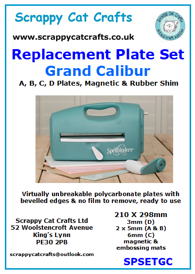 Complete A4 Set of Plates for Grand Calibur Die Cut Machine : SPSETGC 2 ...