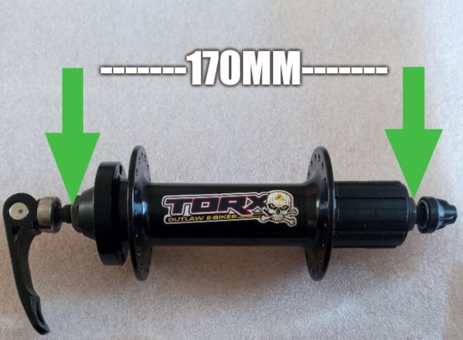 Fat bike rear hub 170mm QR 8/9/10 speed 36h aluminum Cassette disc type ...