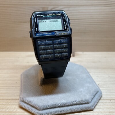 Casio DBC-150 Telememo 150 Data Bank Digital Calculator Watch DBC150 ...