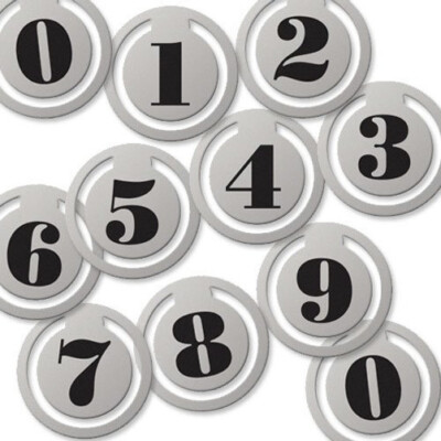 10 NUMBERS PLASTIC CLIP ON PAGE MARKER Reference Book Bookmark School ...