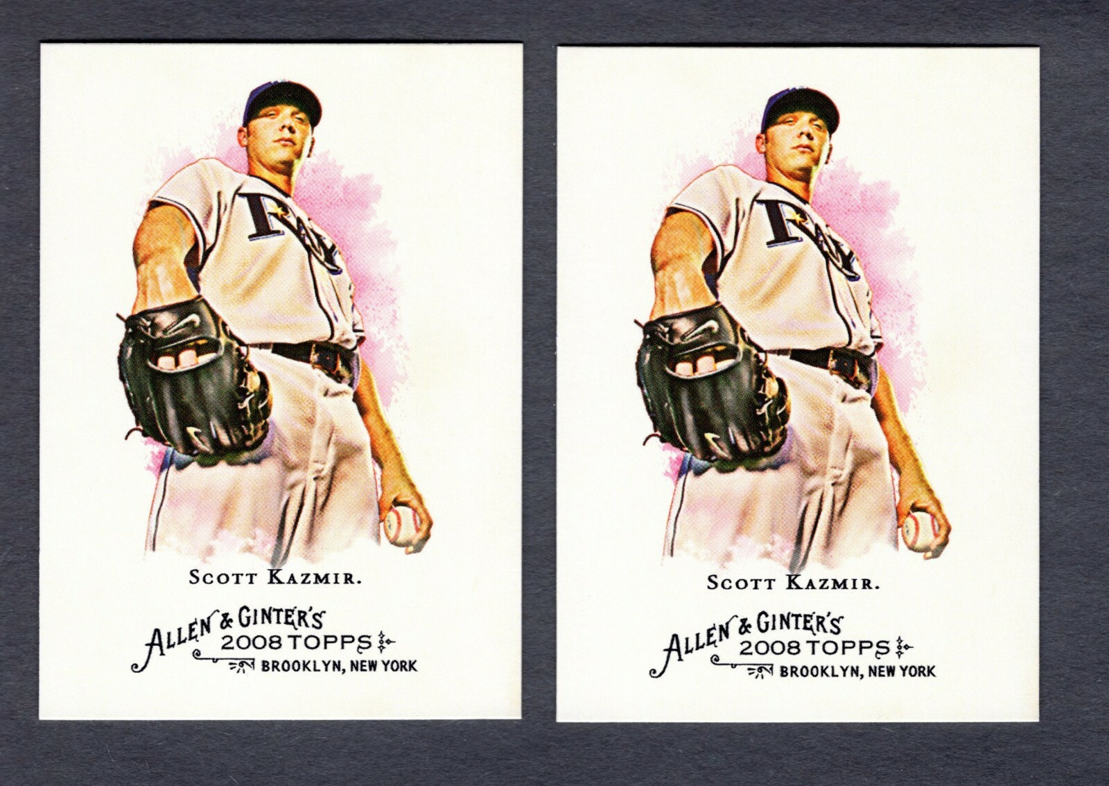 (2) 2008 TOPPS ALLEN & GINTER'S SCOTT KAZMIR CARD #146 LOT **NM-MT ...