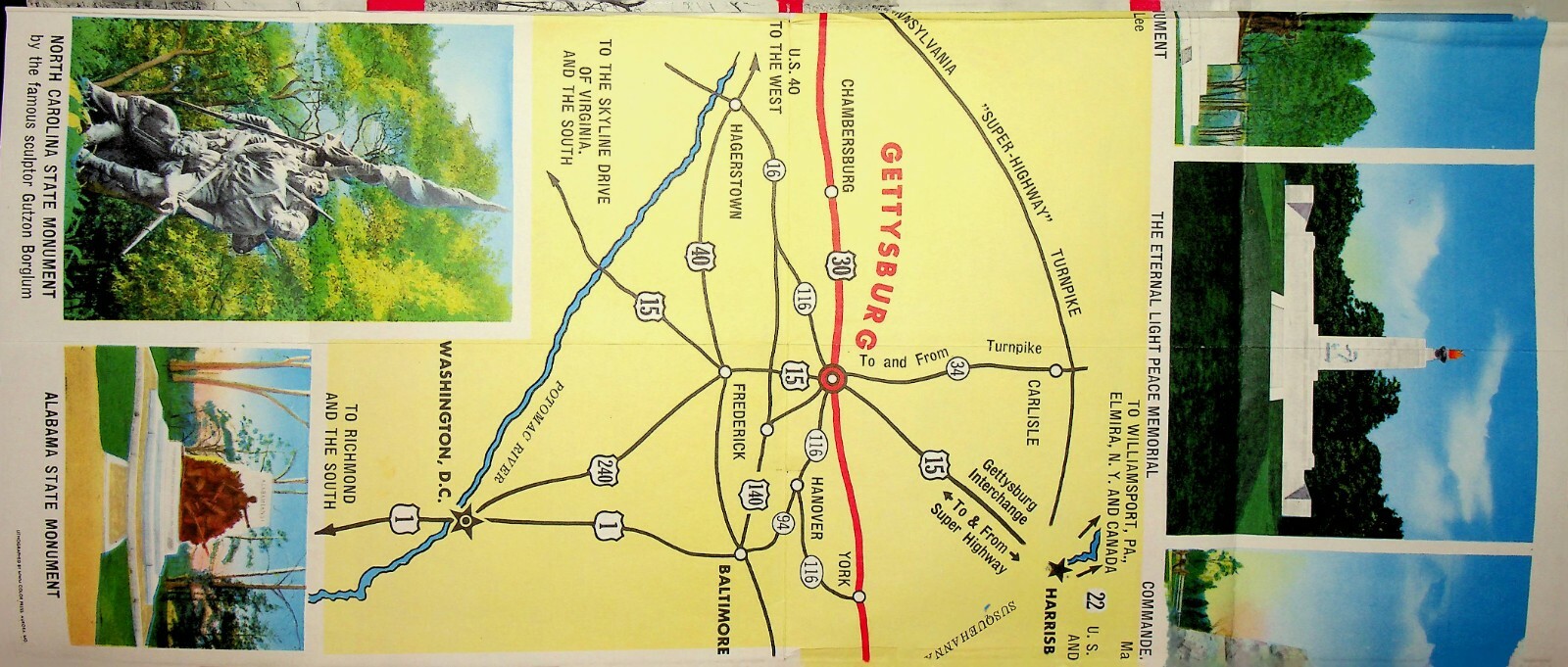 Vtg Invitation to Gettysburg Pennsylvania Brochure 1950s | eBay