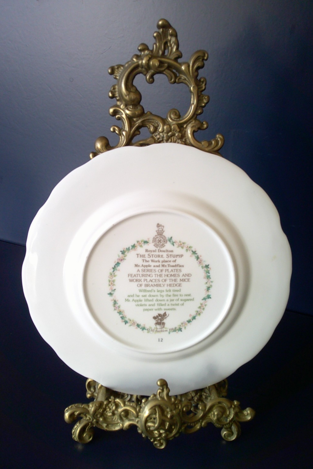 Royal Doulton Brambly Hedge Called The Store Stump Cabinet Plate 1984 ...
