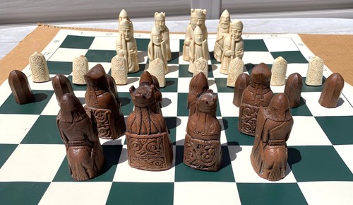 Vintage Berkeley Isle of Lewis Chess Set - Handcrafted in UK - No Board ...