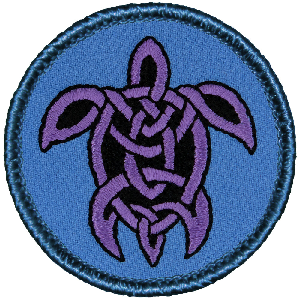 Purple Celtic Turtle Patrol Patch - 2" Round Embroidered Patch | eBay
