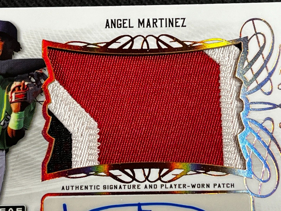 2021 Leaf Trinity PLAYER WORN PATCH ROOKIE AUTO Angel Martinez | eBay