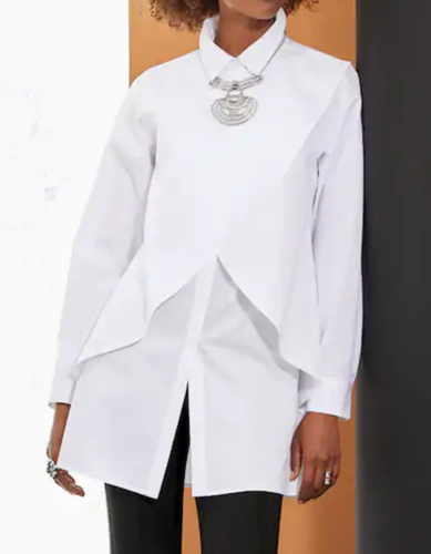 Size S Ashro White Formal Dress Career Blouse Marla Tunic Top | eBay ...