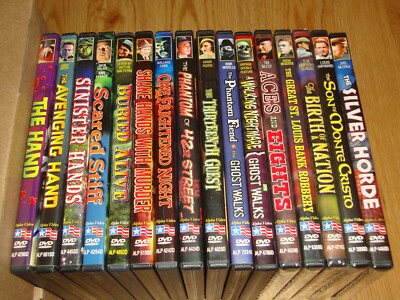 Alpha Video Oldies DVD LOT Horror Buried Alive Son of Monte Cristo ...