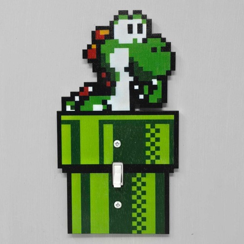 Yoshi Pipe Light Switch Cover SMB1 Luigi Video Games Kids SNES Retro ...