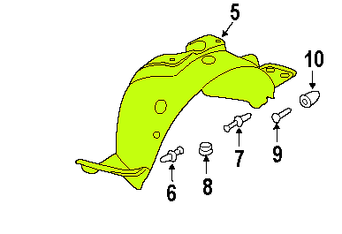 Land Range Rover 10 - 11 OEM Fender Liner Splash Guard LR019145 Front ...