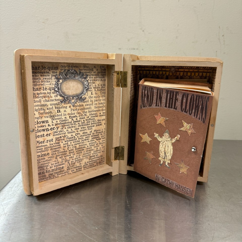 Cathy Hansen 5" Artist Doll Googly Pierrot Clown UFDC 2006 SEND IN THE ...