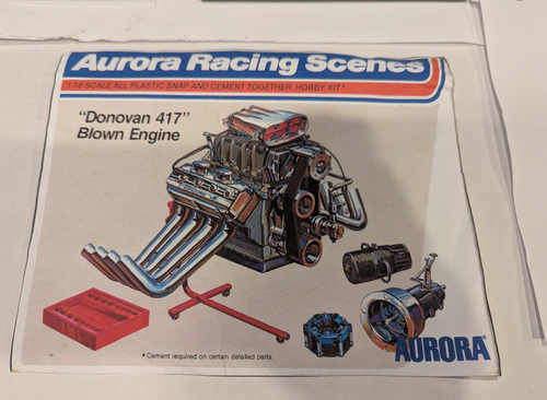 Aurora Racing Scenes Donovan 417 Blown Engine 1:16 Scale Model Kit ...