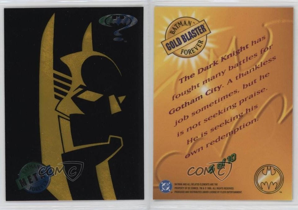 1995 Fleer Metal Batman Forever Gold Blaster Batman #6 4g8 | eBay