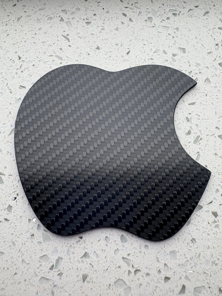 Apple Carbon Fibre Coaster. Handmade with genuine full carbon fibre lay ...