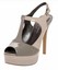 Jessica Simpson Elso Clapton Grey Patent Leather Peeptoe Sandal Heel 8 ...